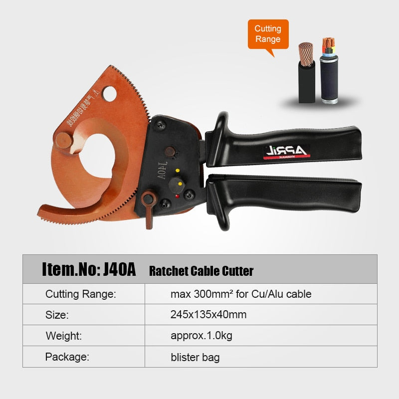 Cable Cutter J40A Ratchet Cable Scissors Cable Cutter 300mm2 Max Wire ...